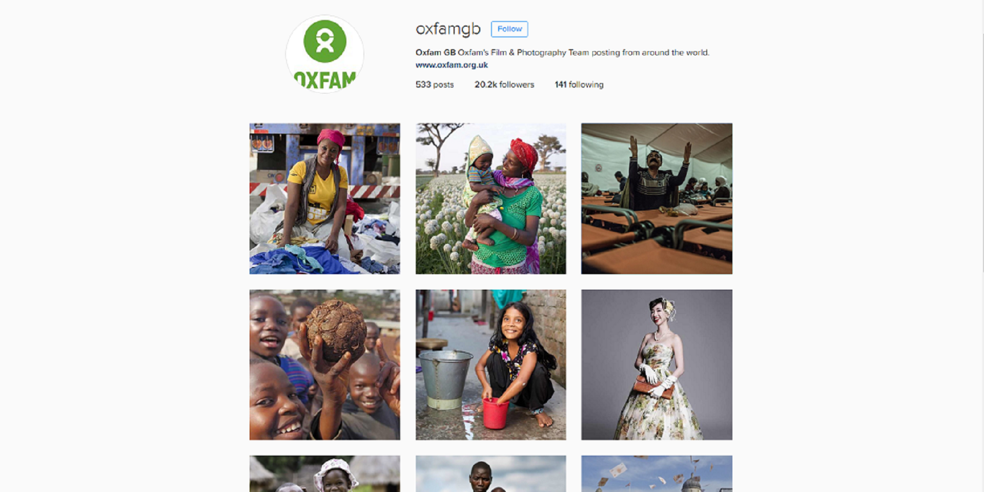 Oxfam: 70 Years of Advertising